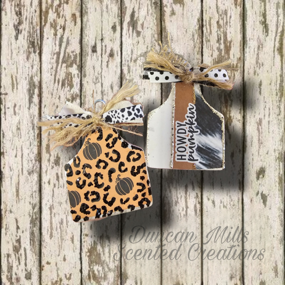 Cow tag vent set | Made to order – Duncan Mills Scented Creations
